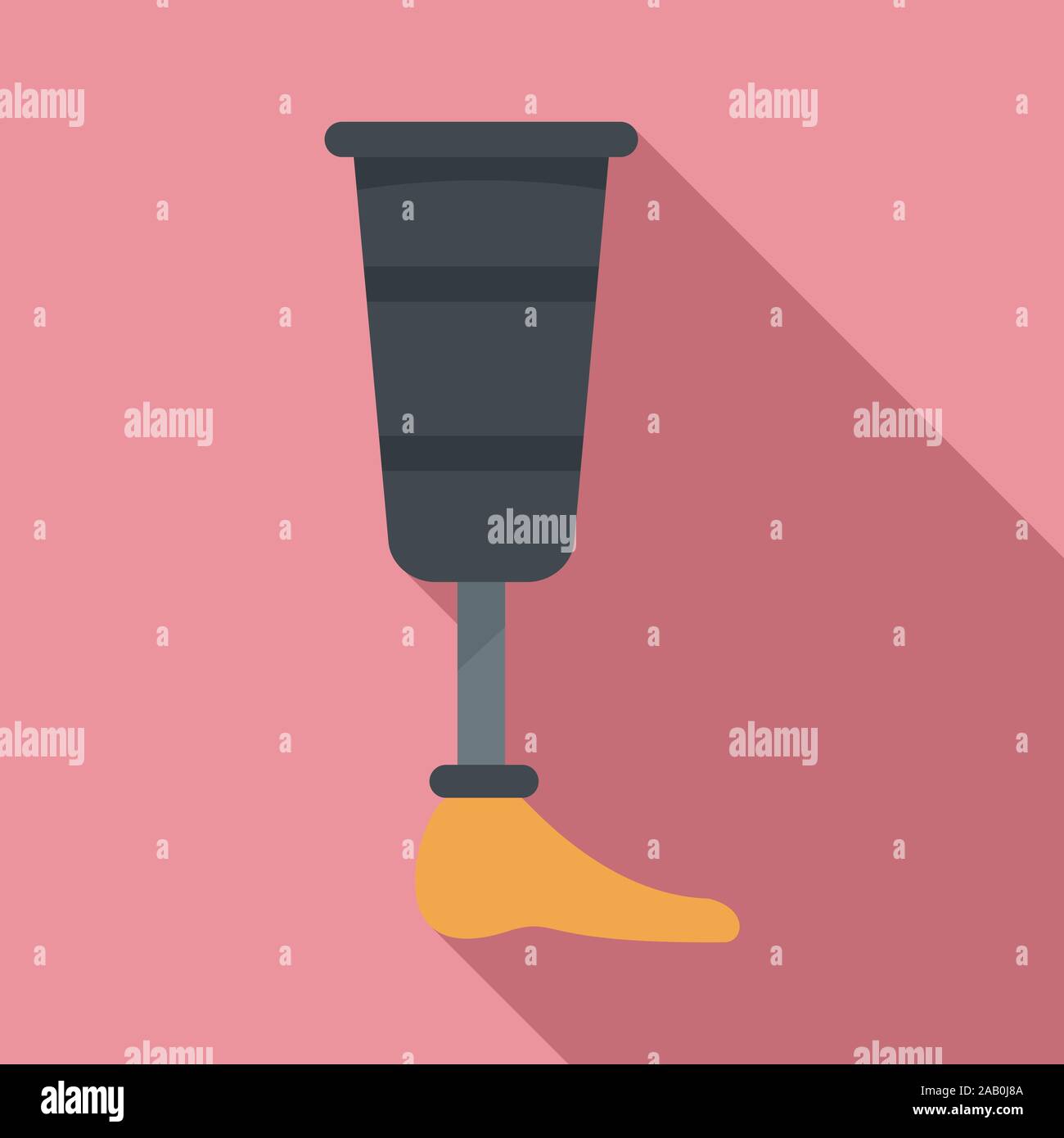 Leg artificial limb icon. Flat illustration of leg artificial limb ...