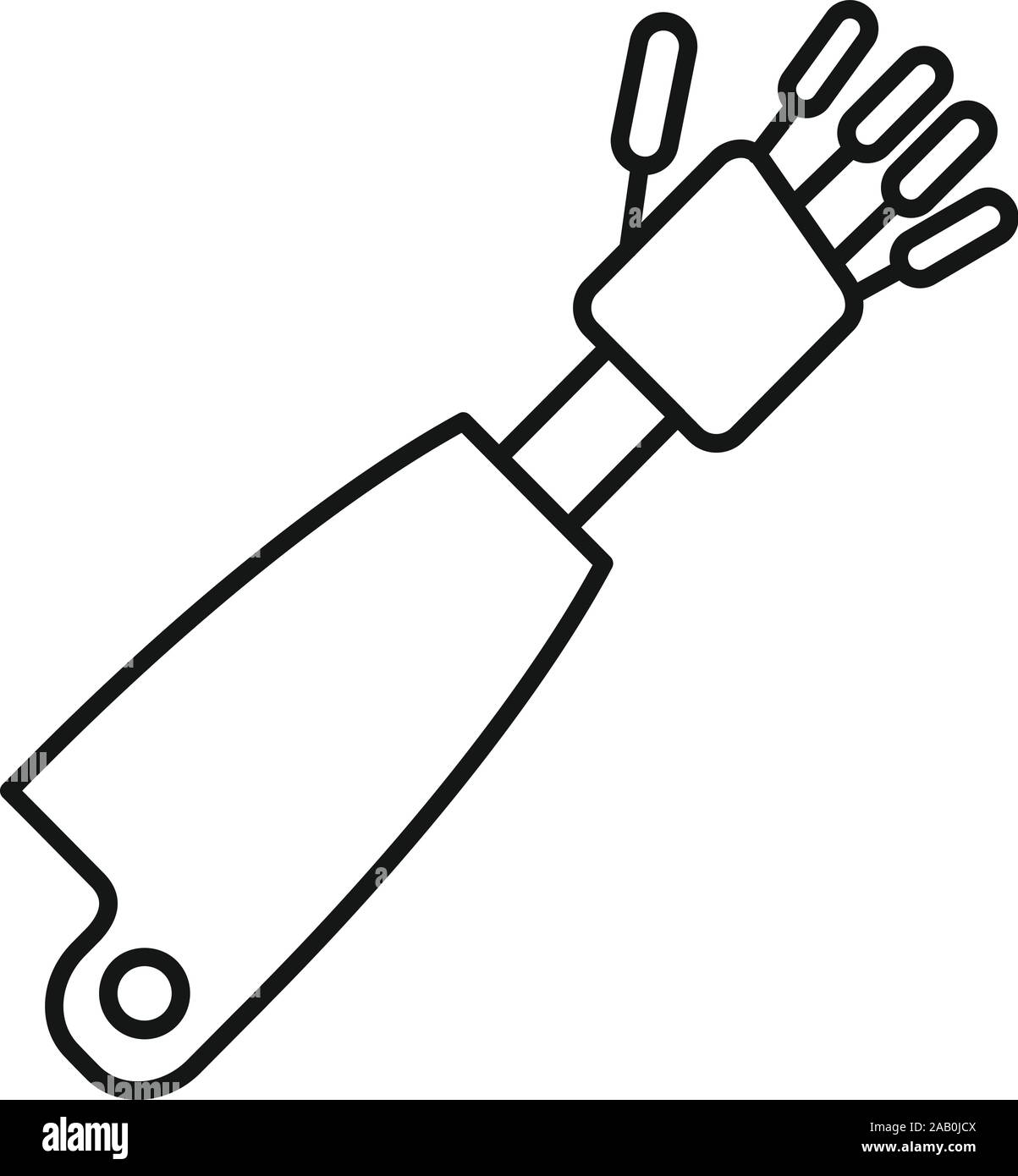 Prosthesis hand icon. Outline prosthesis hand vector icon for web ...