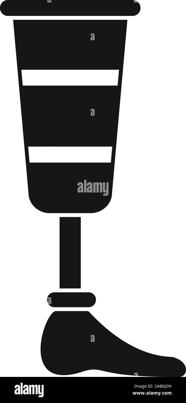 Leg artificial limb icon. Simple illustration of leg artificial limb ...