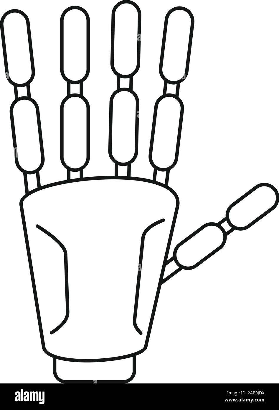 Bionic hand icon. Outline bionic hand vector icon for web design ...