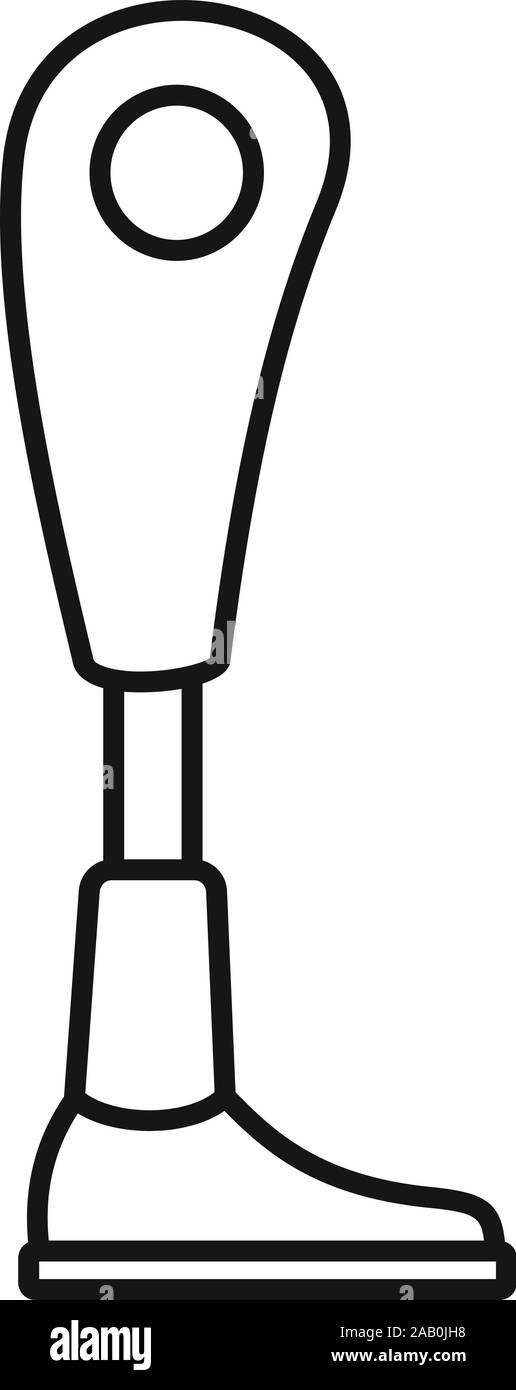 Modern leg prosthesis icon. Outline modern leg prosthesis vector icon ...