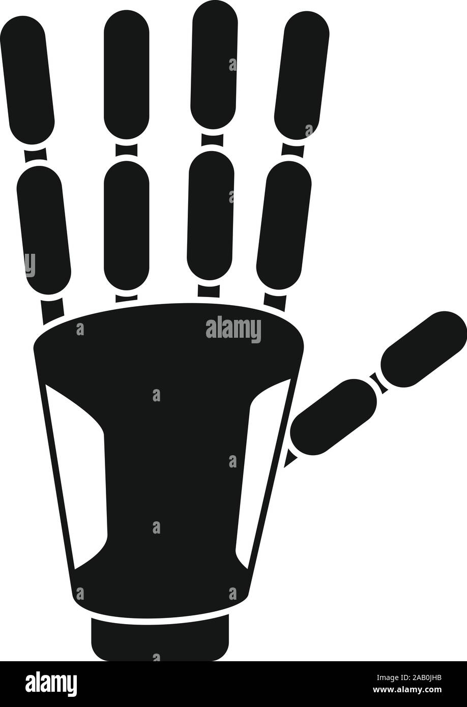 Bionic hand icon. Simple illustration of bionic hand vector icon for ...