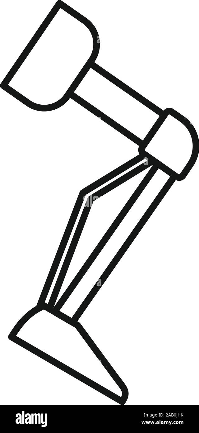 Prosthesis leg icon. Outline prosthesis leg vector icon for web design ...
