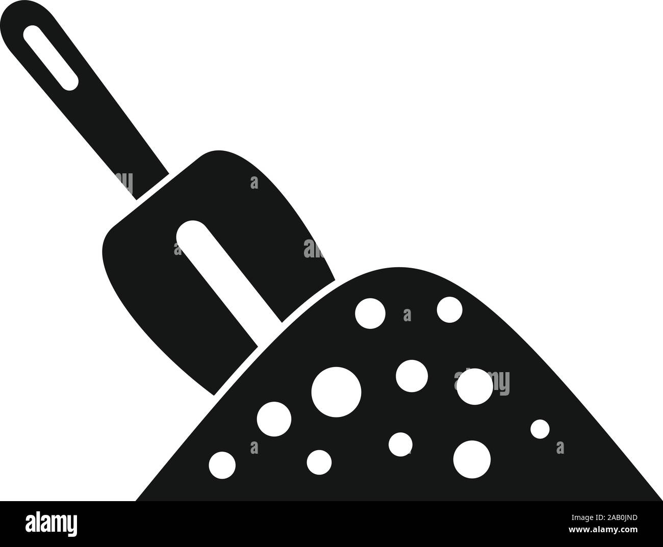 Hand shovel soil icon. Simple illustration of hand shovel soil vector ...