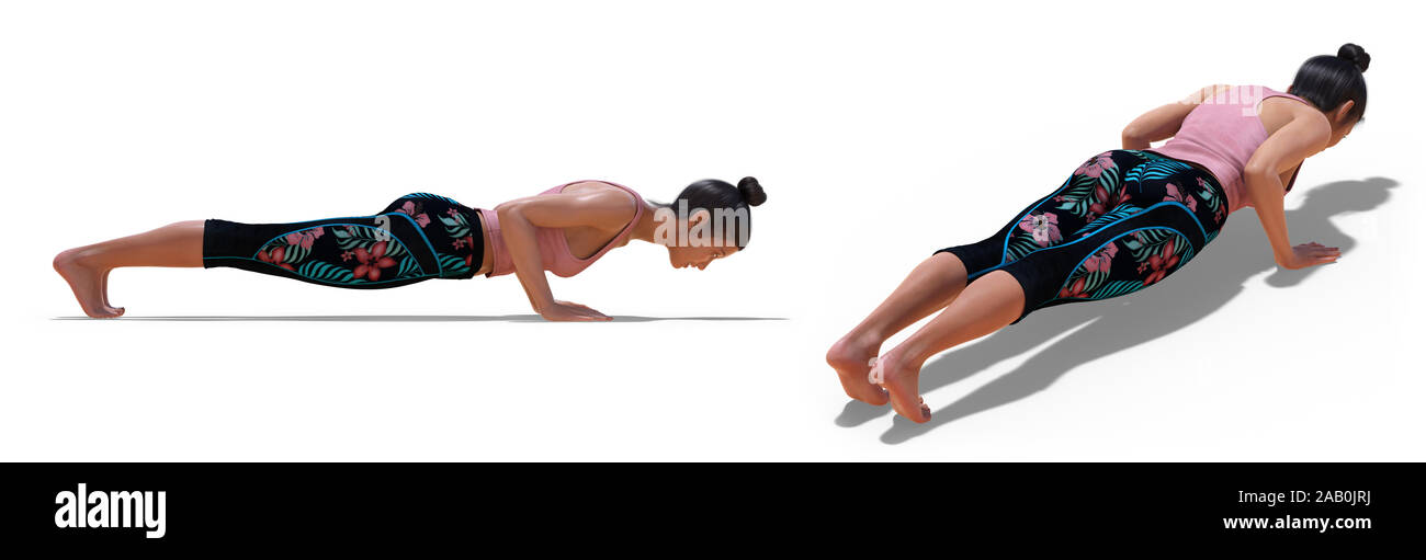 Chaturanga dandasana (plank pose) hi-res stock photography and images ...