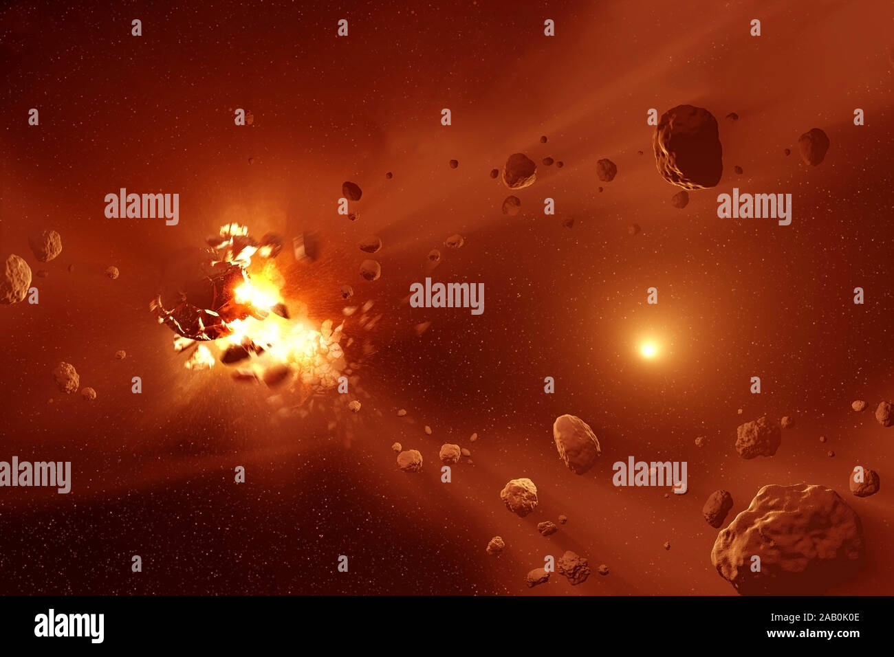 Asteroid belt solar system hi-res stock photography and images - Alamy