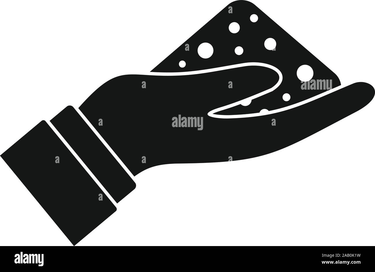 Compost soil hand icon. Simple illustration of compost soil hand vector ...