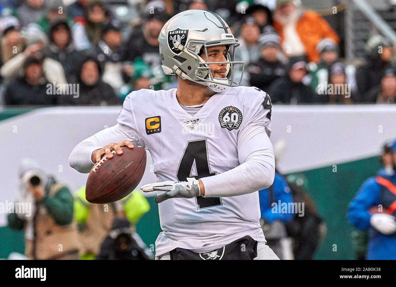 East Rutherford, New Jersey, USA. 24th Nov, 2019. Oakland Raiders ...