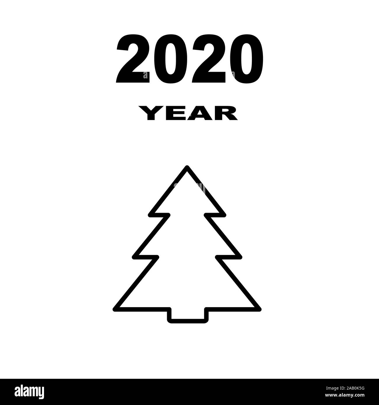 Christmas tree on a black background Black and White Stock Photos ...