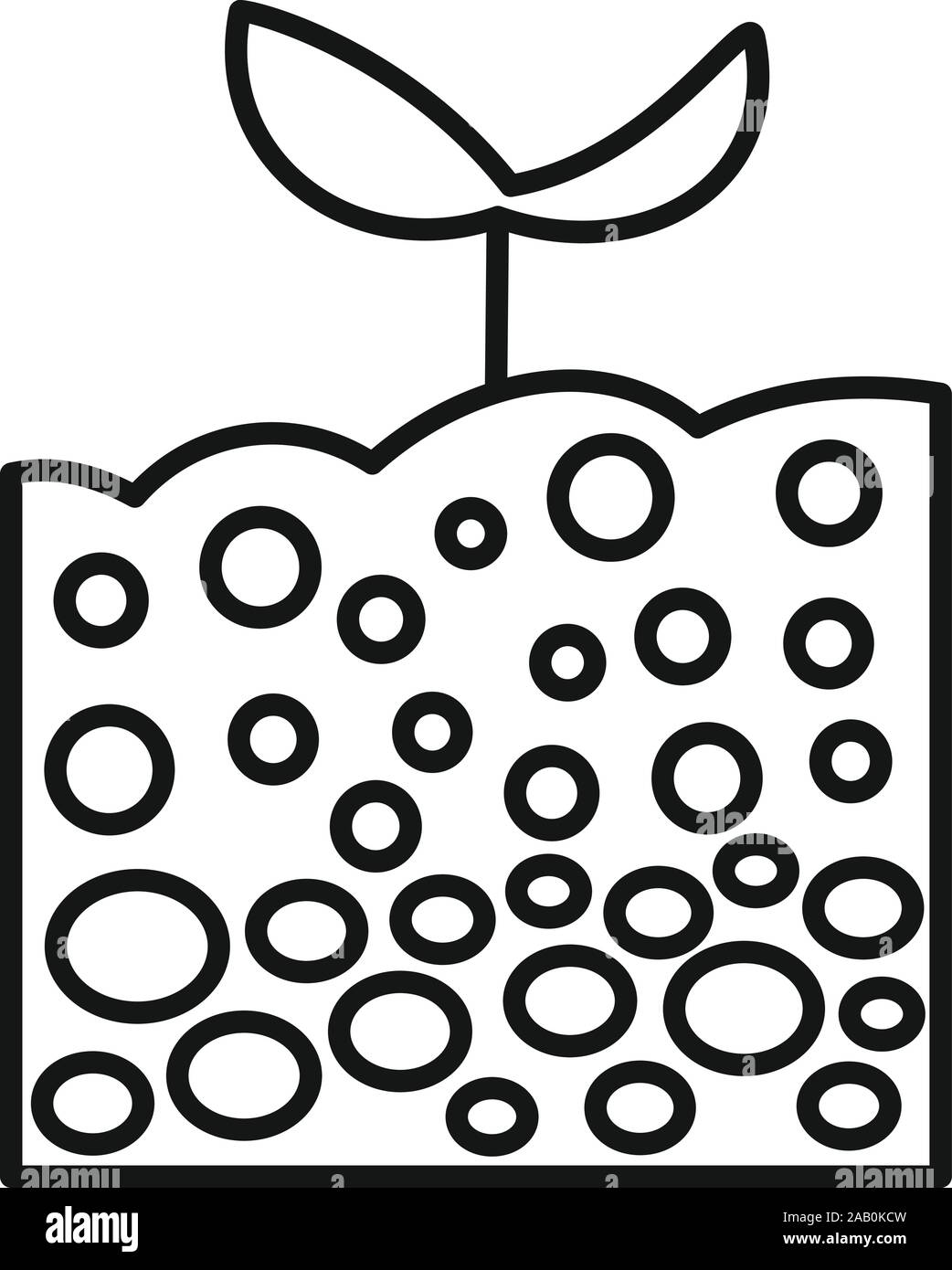 Plant soil garden icon. Outline plant soil garden vector icon for web ...