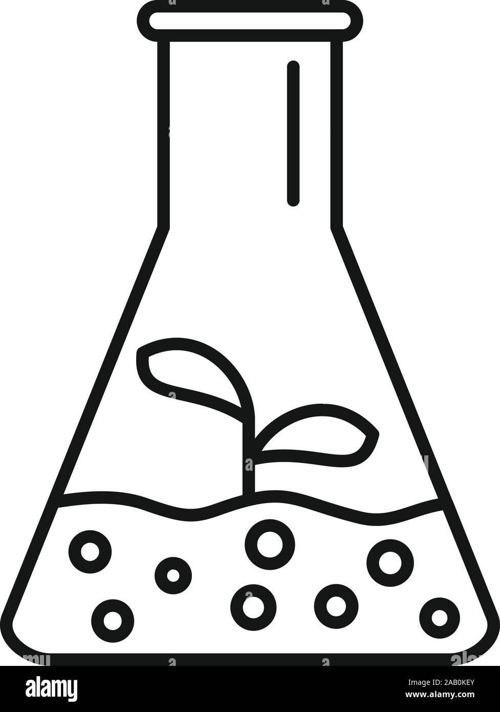 Soil analysis beaker Stock Vector Images - Alamy