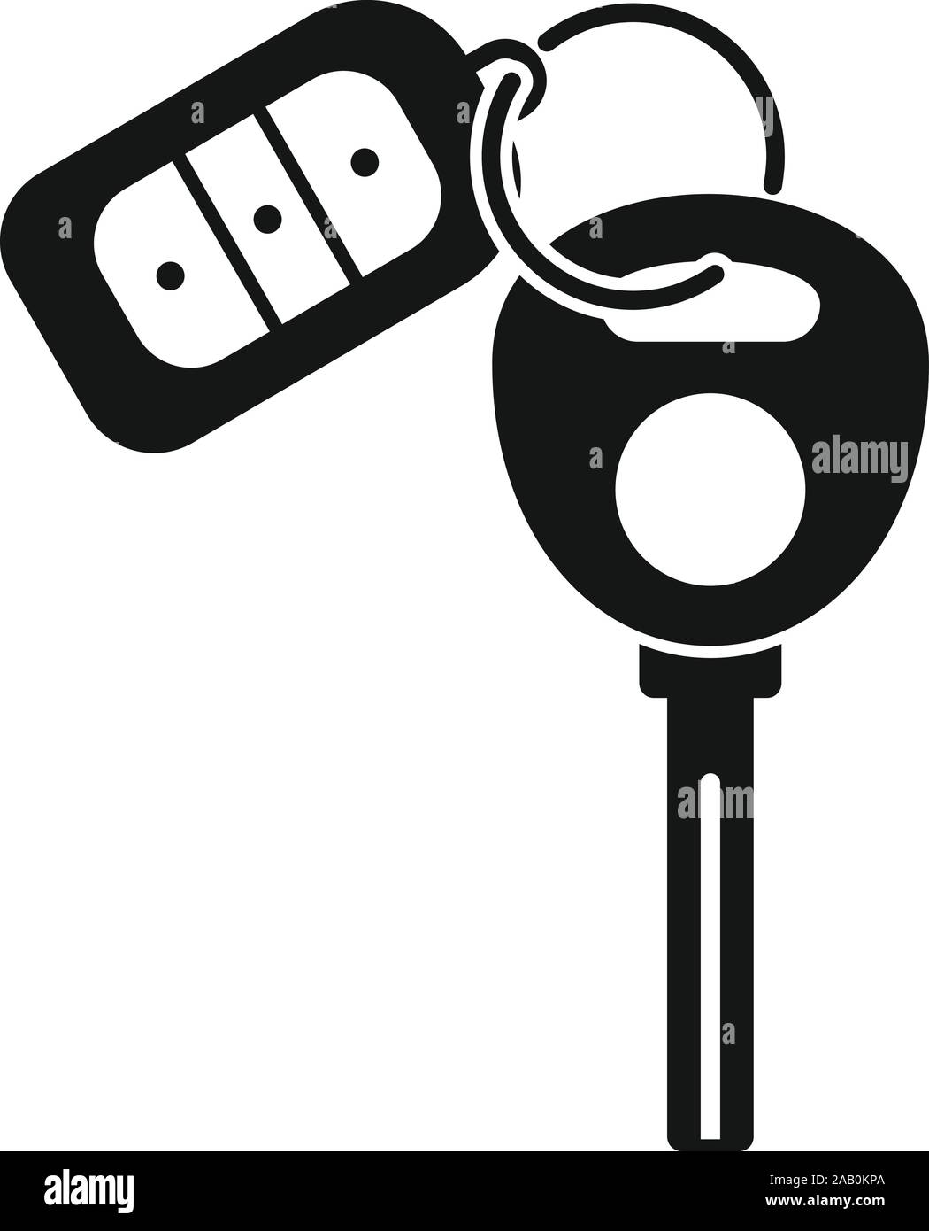 Auto alarm key icon. Simple illustration of auto alarm key vector icon ...