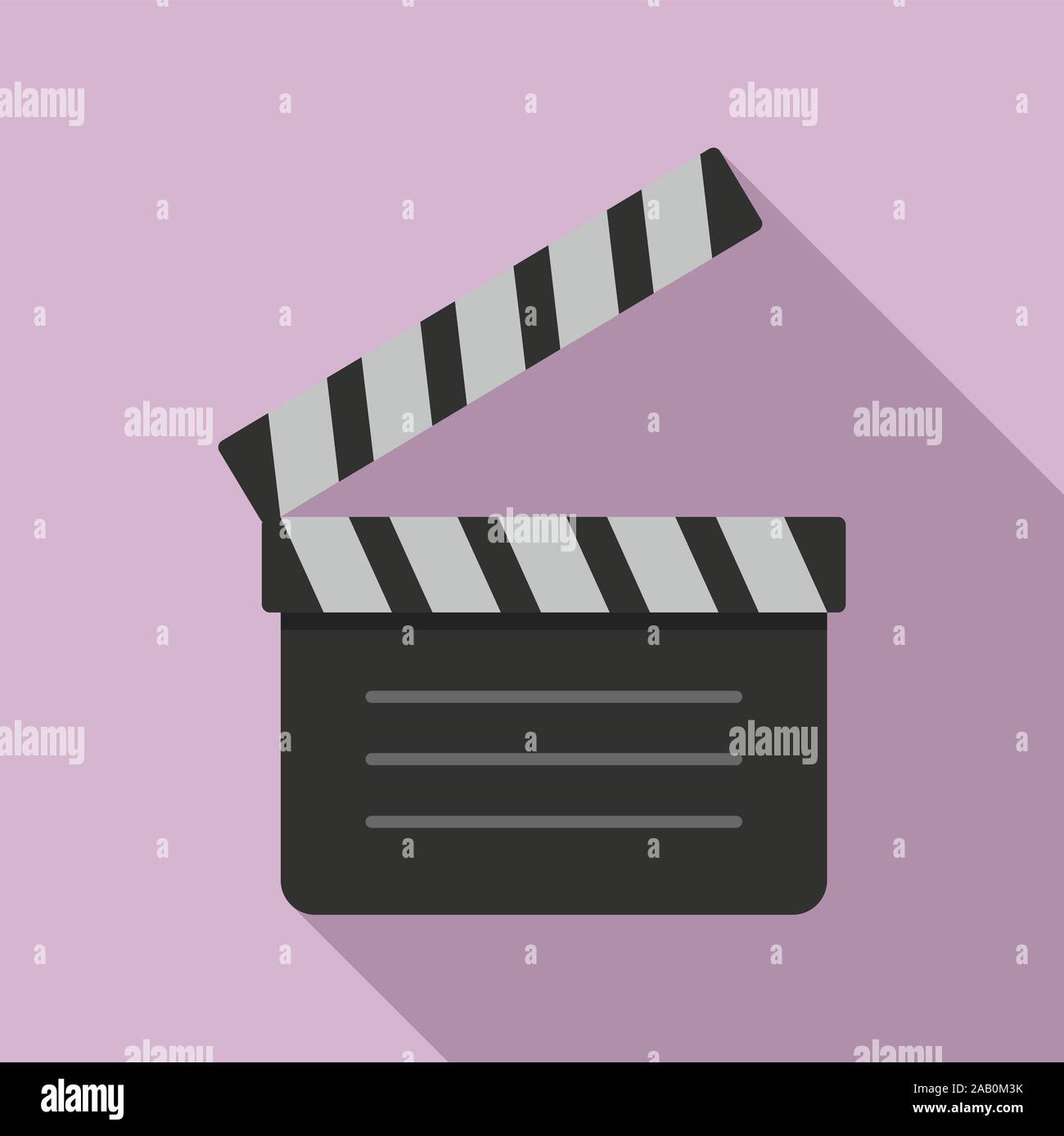 Film clapper icon. Flat illustration of film clapper vector icon for ...