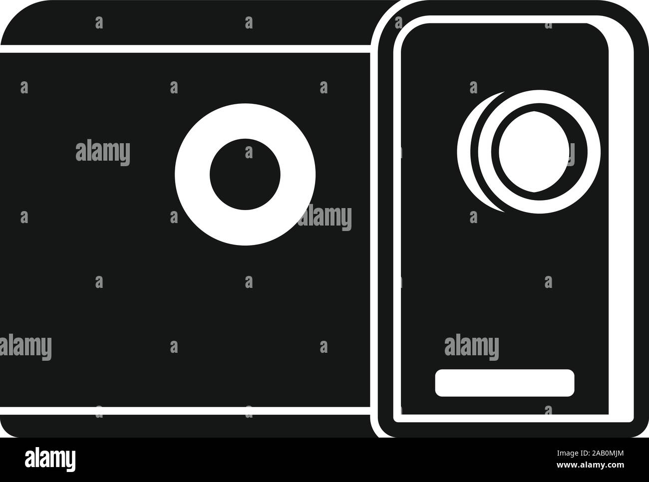 Media film projector icon. Simple illustration of media film projector ...