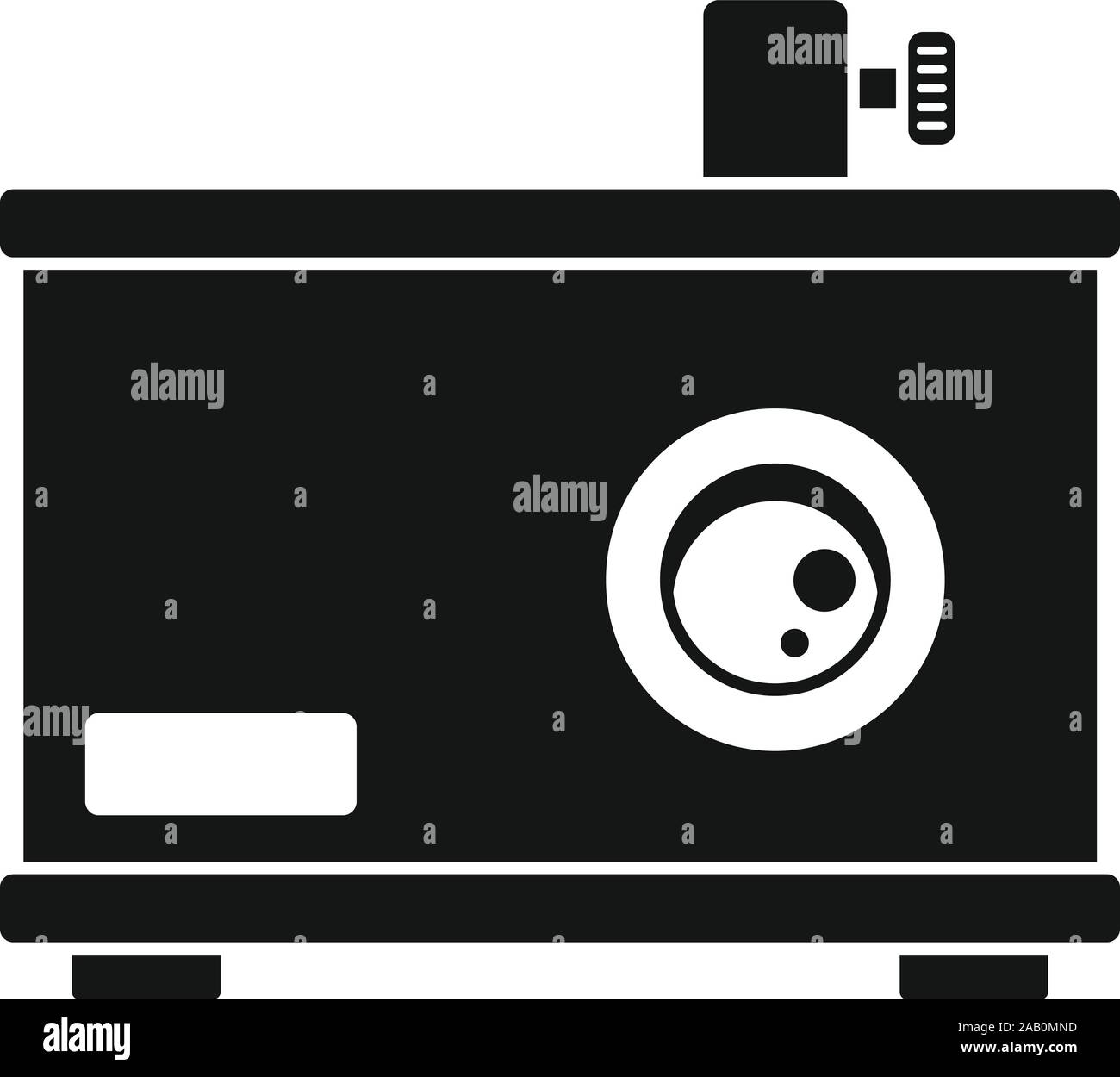 Old film projector icon. Simple illustration of old film projector ...