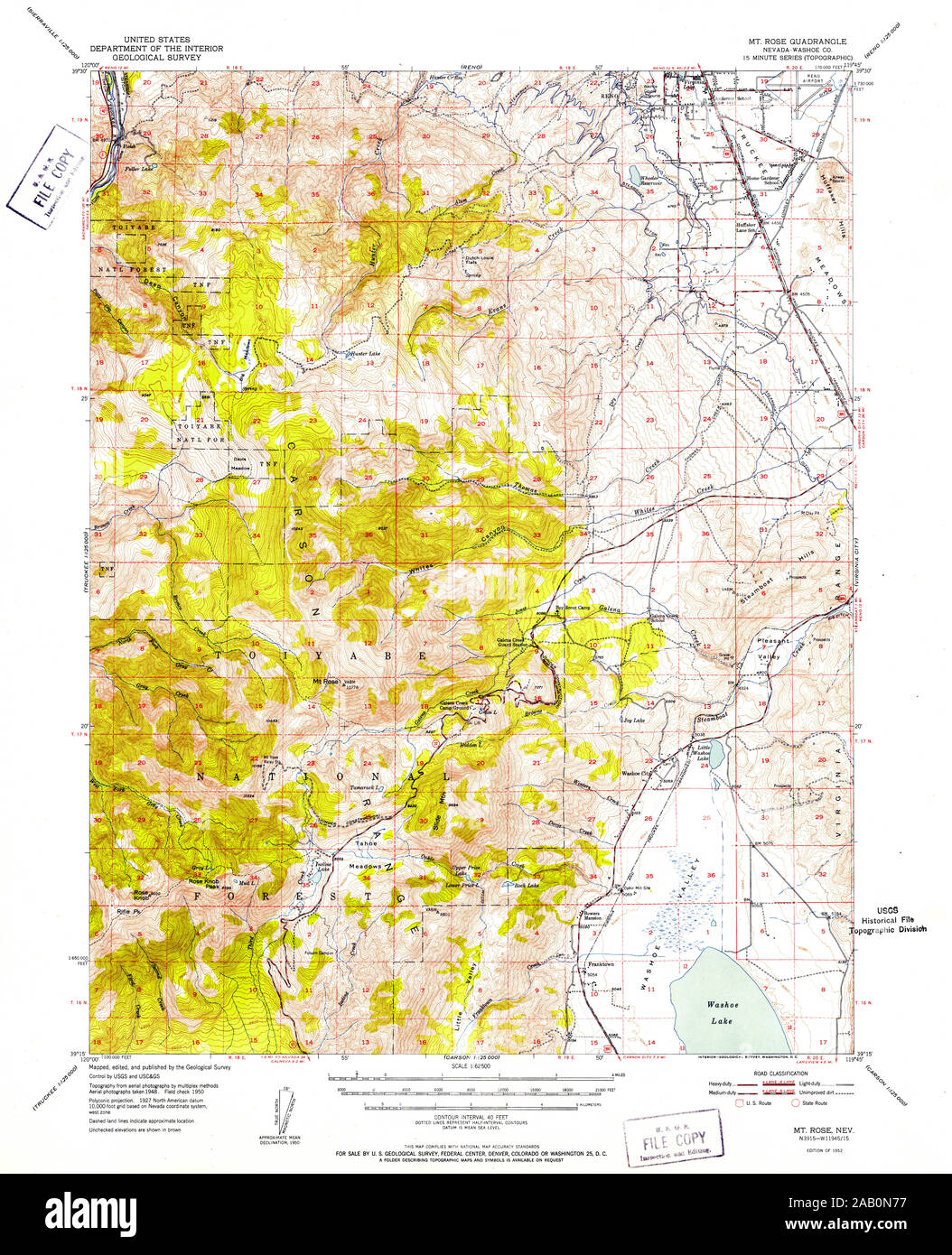 Mt rose and nevada Cut Out Stock Images & Pictures - Alamy