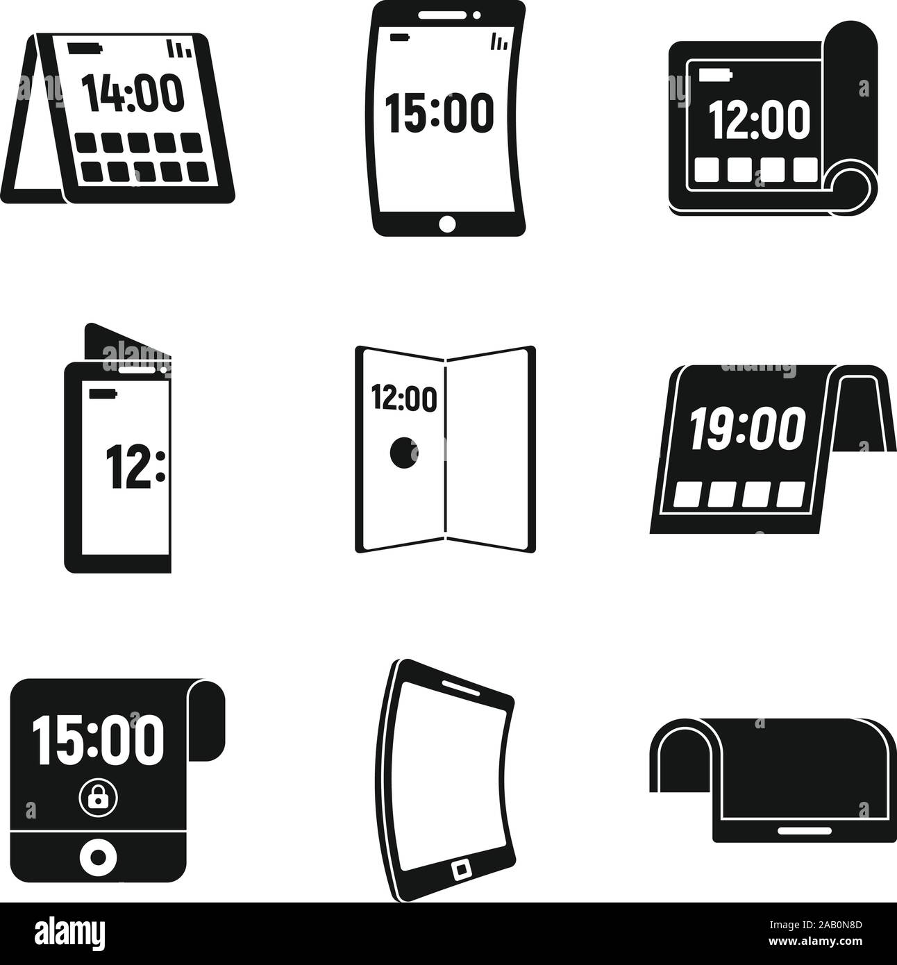 Mobile flexible display Stock Vector Images - Alamy