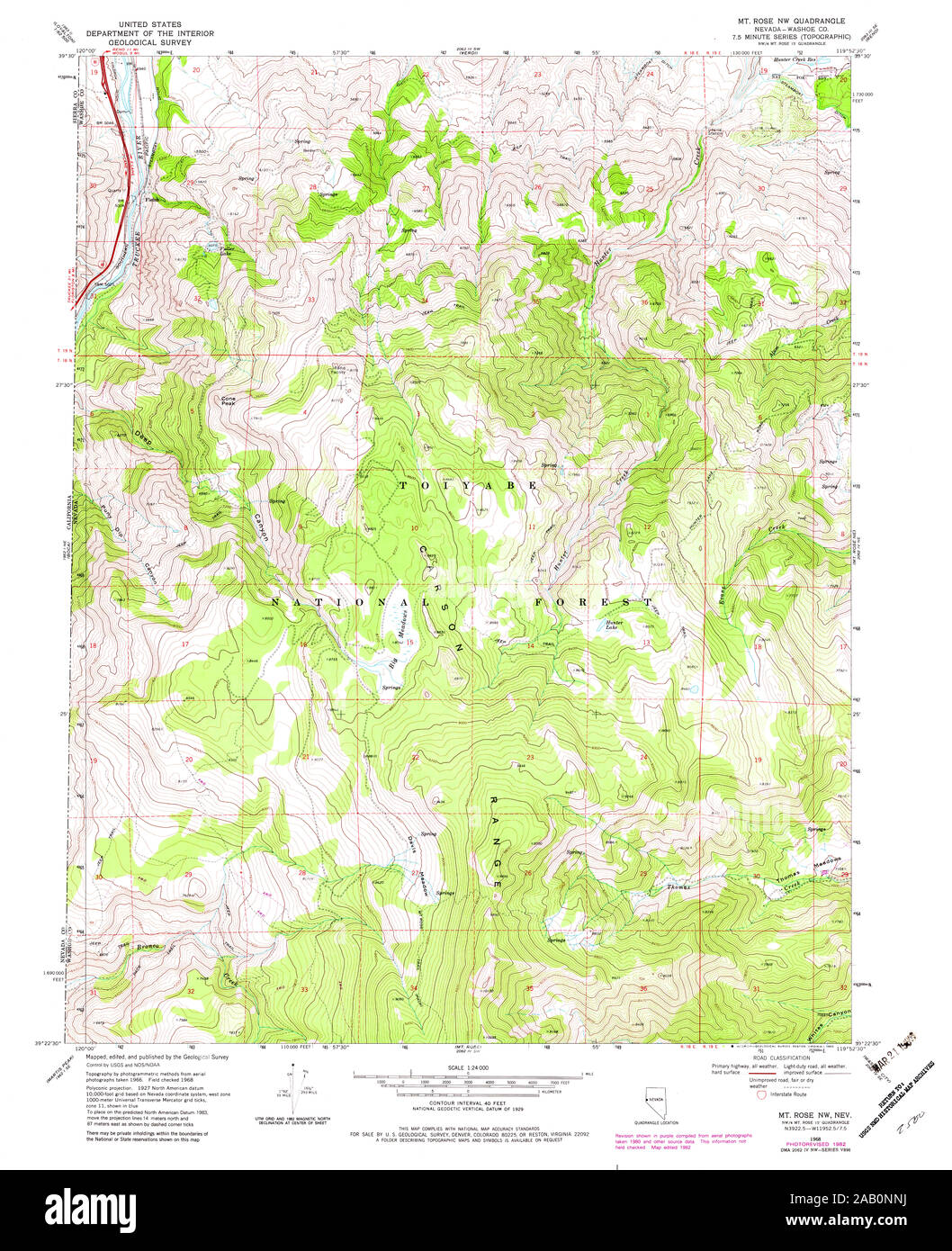 Mt rose and nevada Cut Out Stock Images & Pictures - Alamy