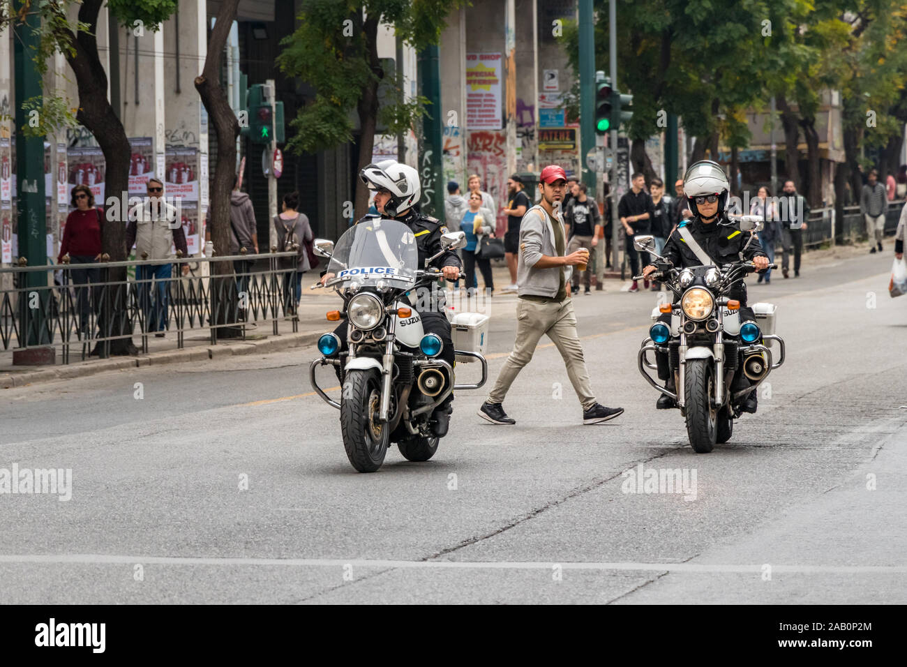 Police greece patrol hi-res stock photography and images - Alamy