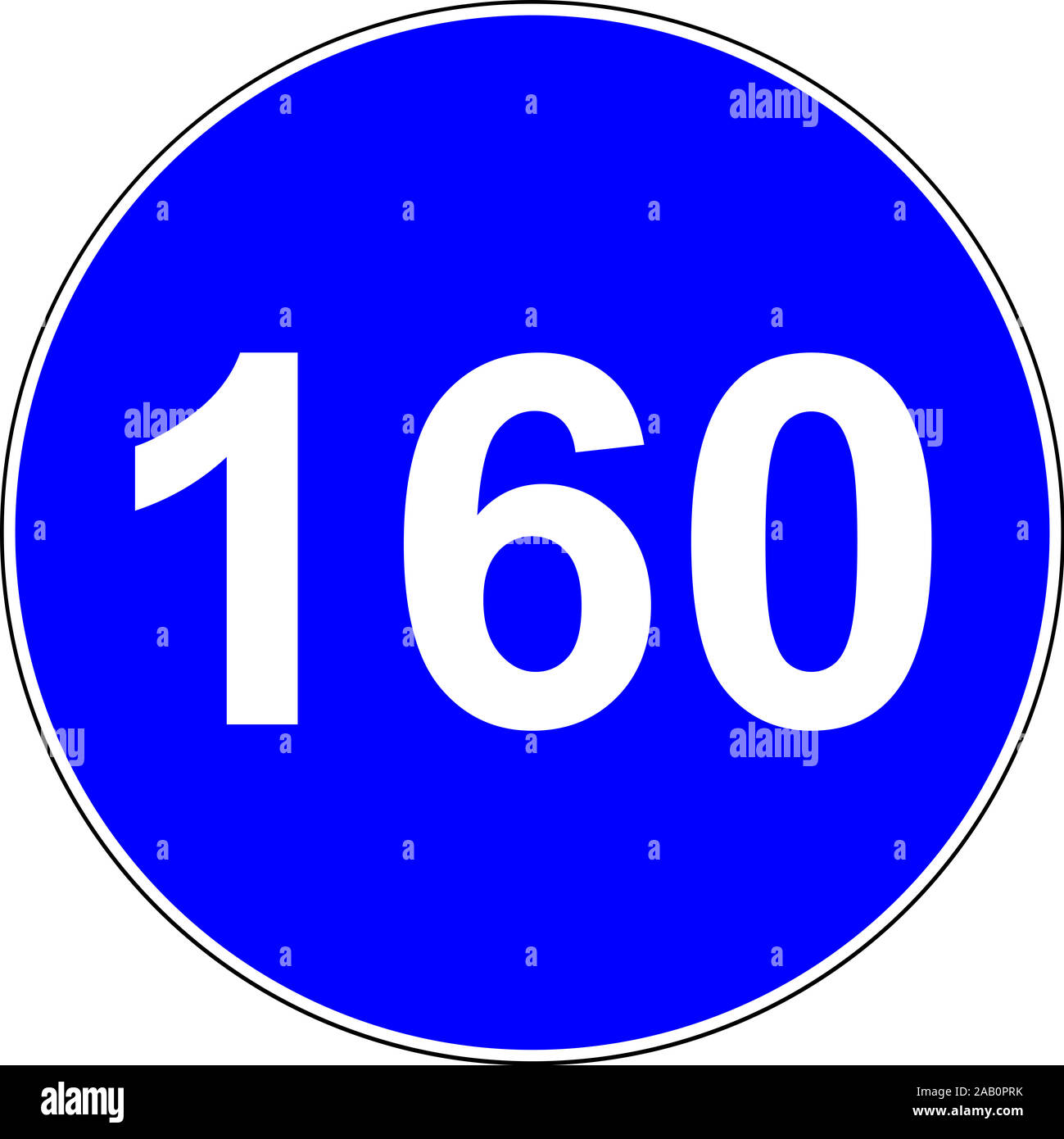 Road sign with suggested speed of 160 km/h Stock Photo - Alamy