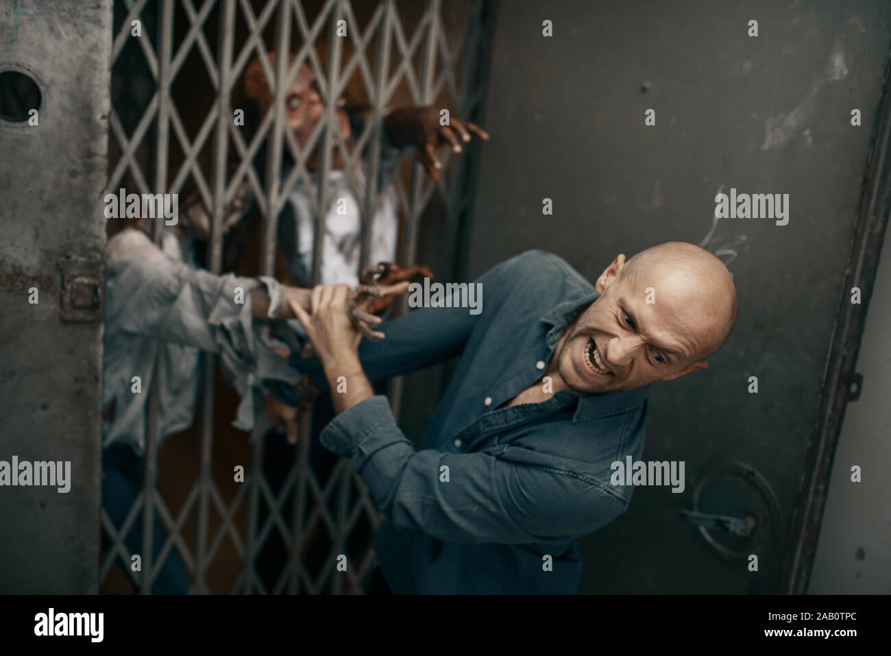 Man running away from danger hi-res stock photography and images - Alamy