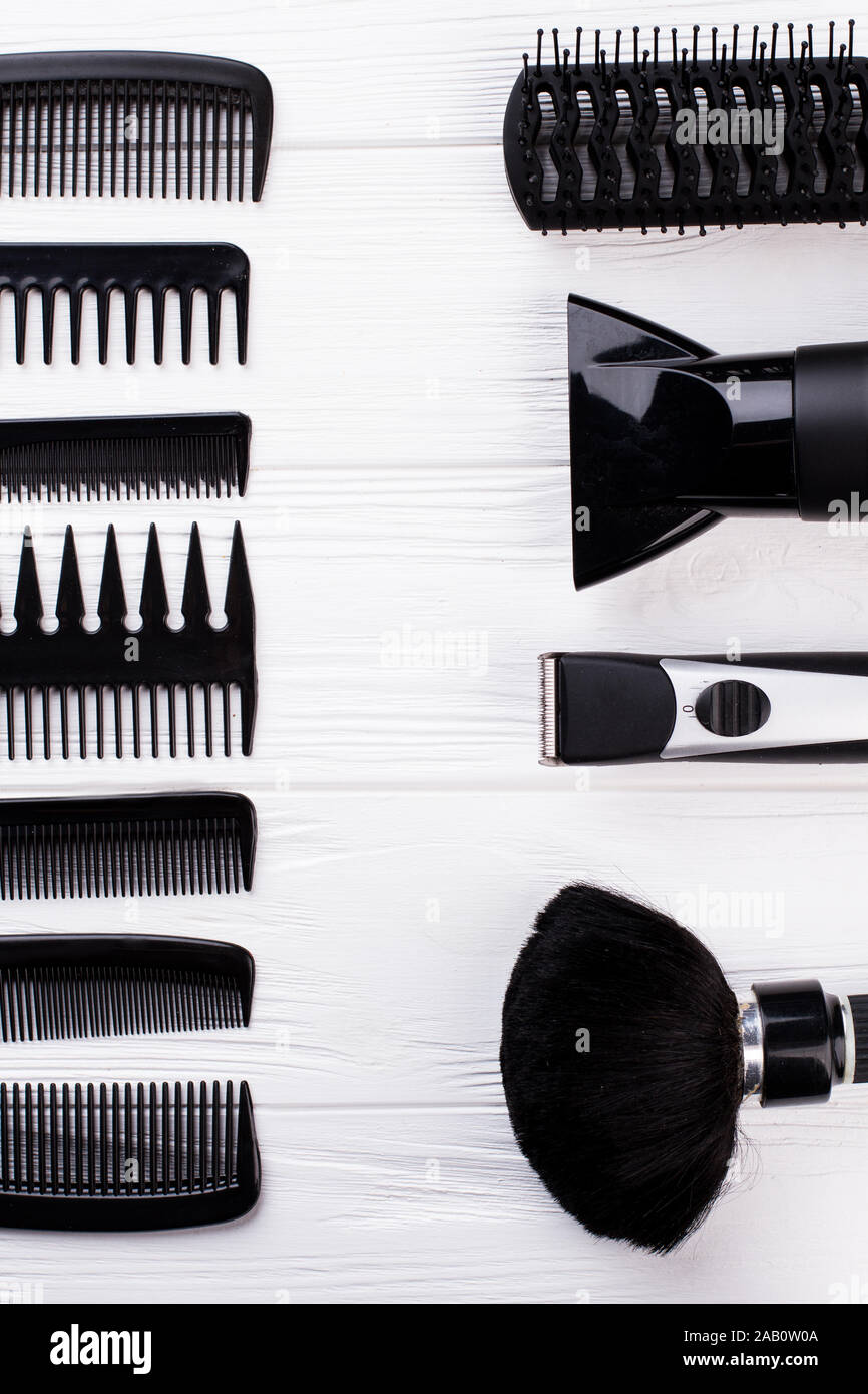 Professional beautician hairdressing tools Stock Photo - Alamy