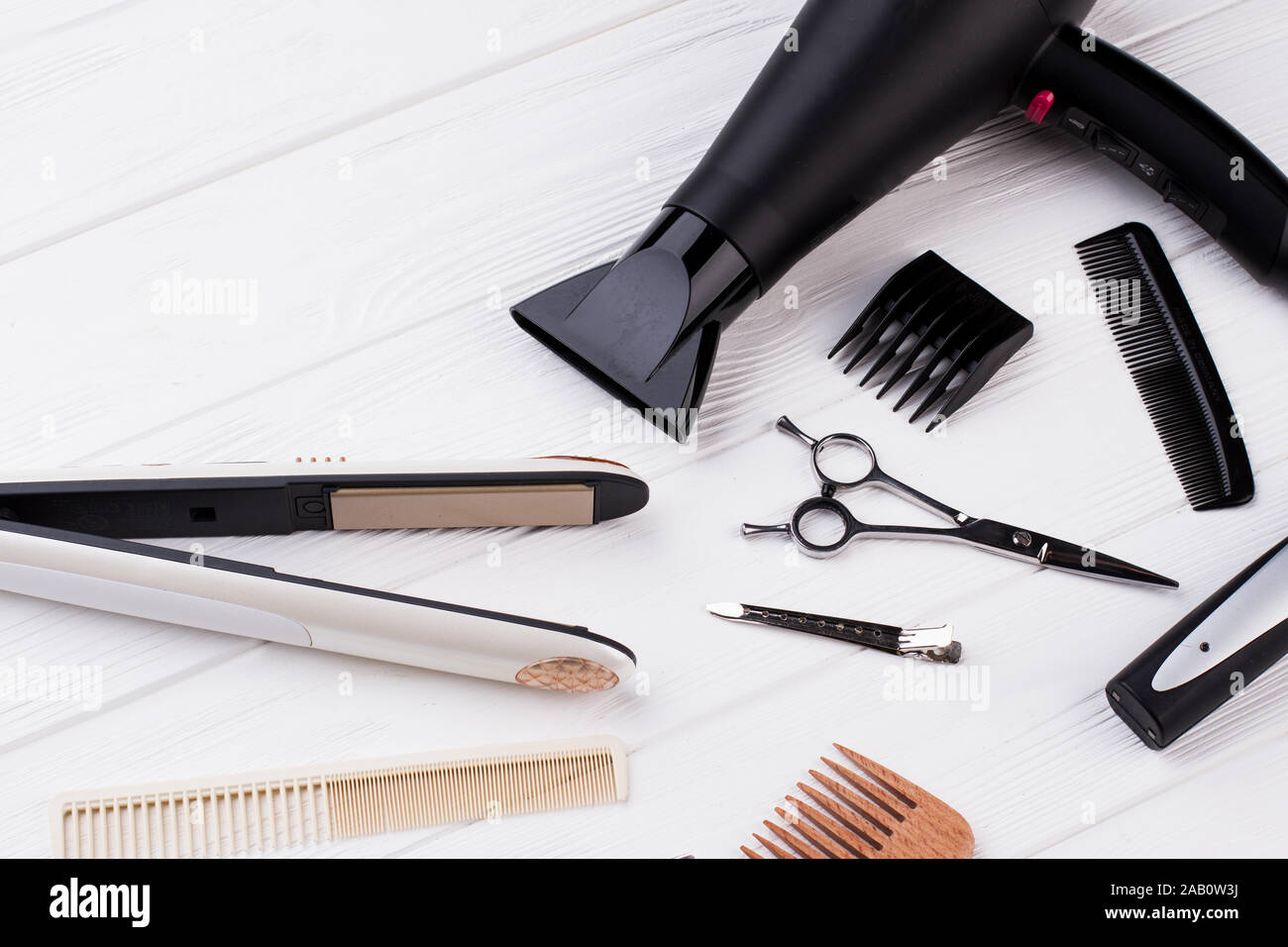 Hair dryer on table hi-res stock photography and images - Alamy
