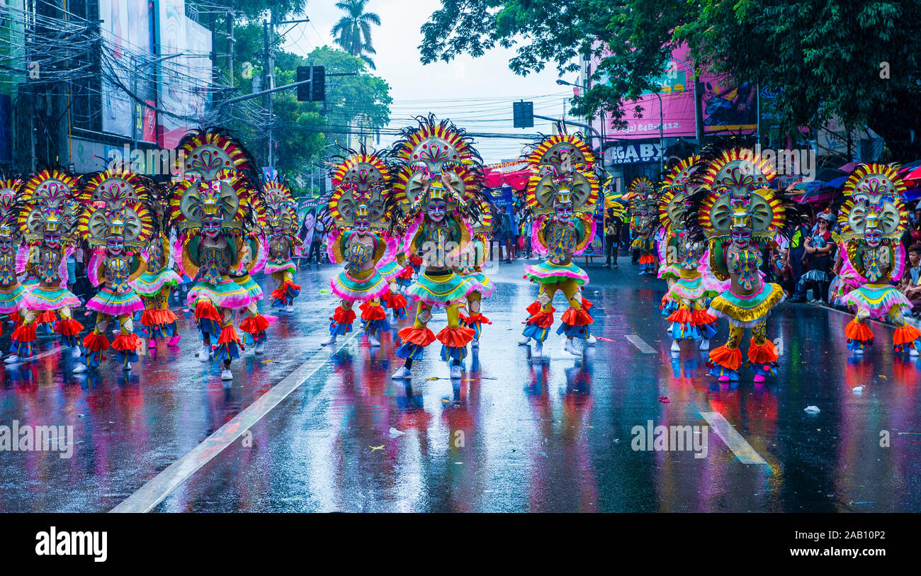 Participants in the Masskara Festival in Bacolod Philippines Stock ...