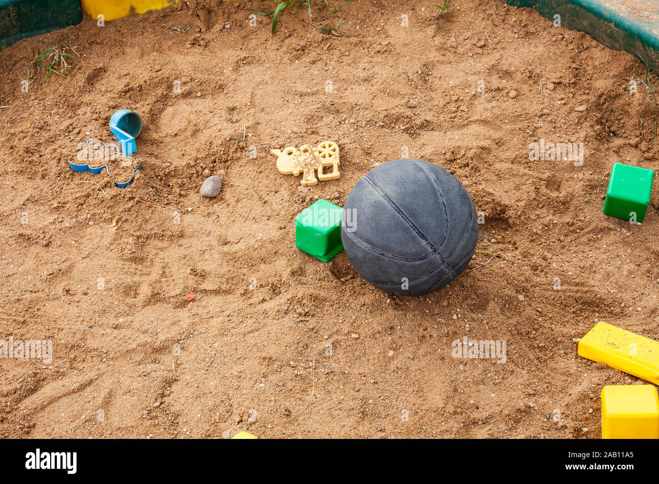 Black Kids Playing In Sandbox