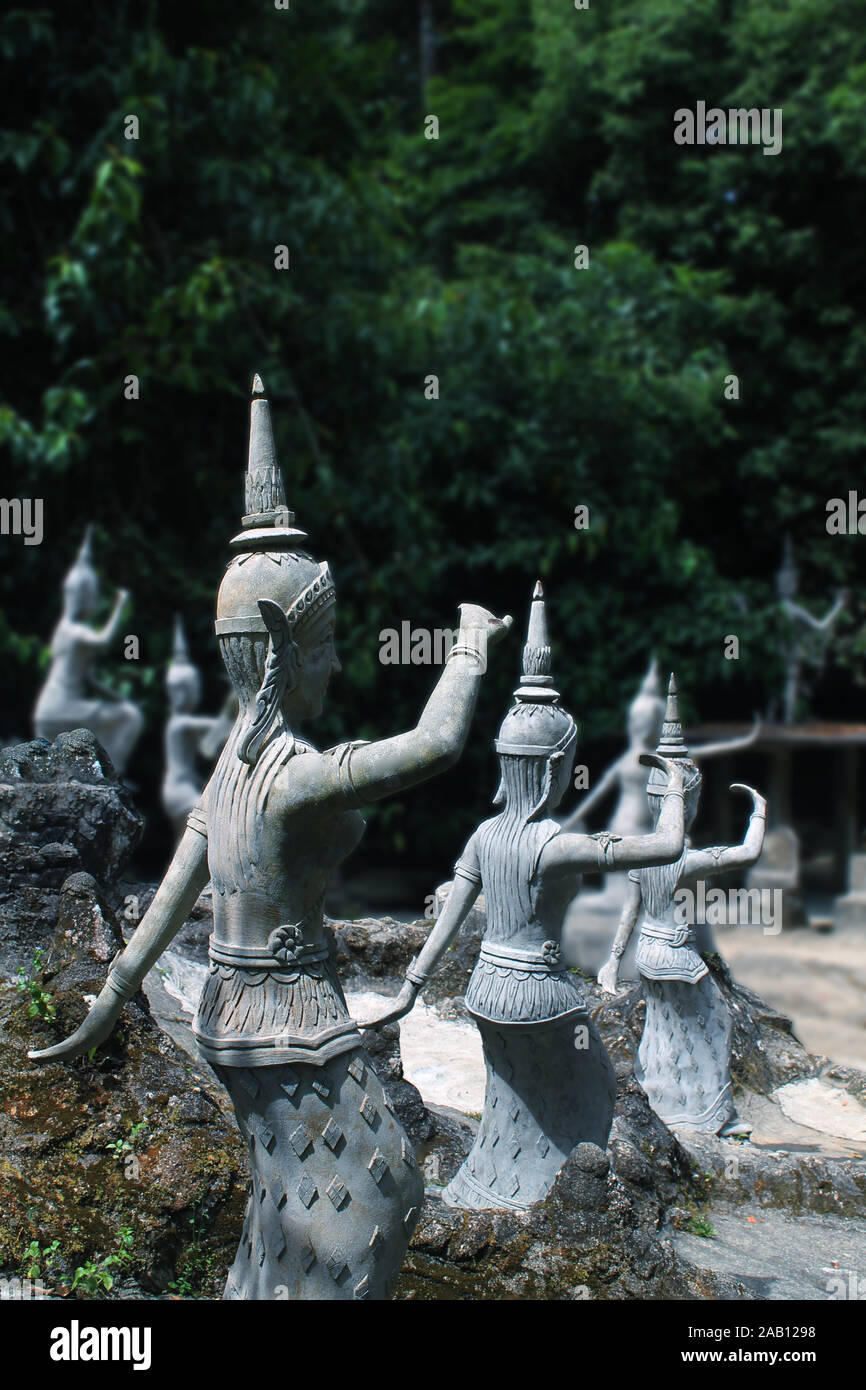 Ancient stone statues in Secret Buddhism Magic Garden, Koh Samui ...