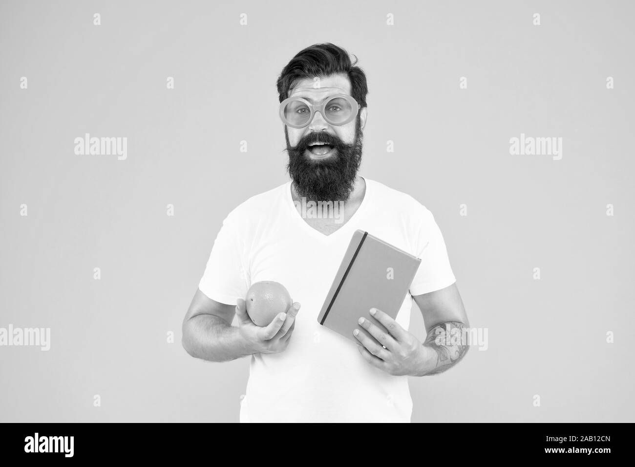 Being proud of geek in you. Geek man. Bearded man in geek glasses ...