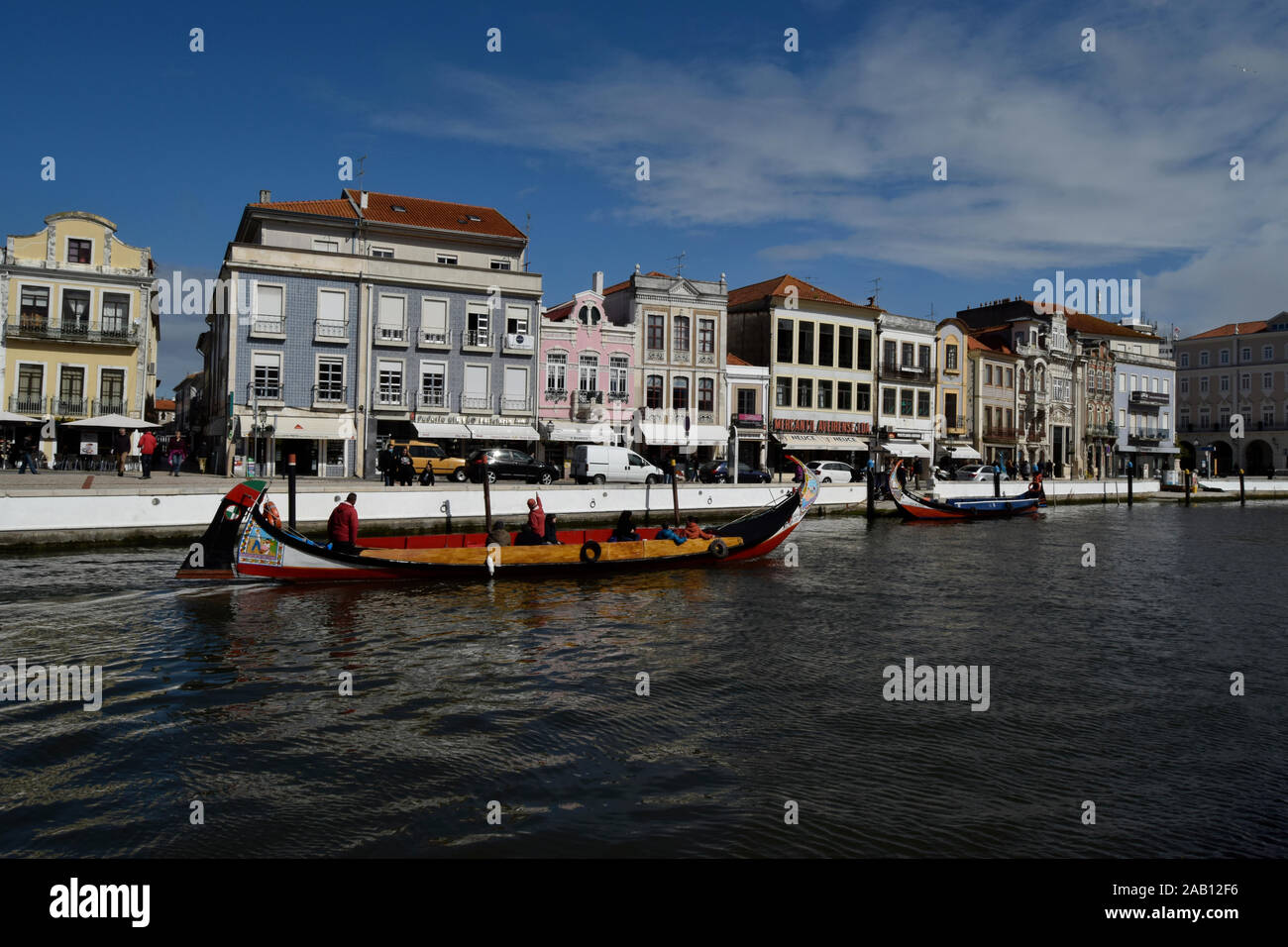 Traditional moliceiro boats on central hi-res stock photography and ...