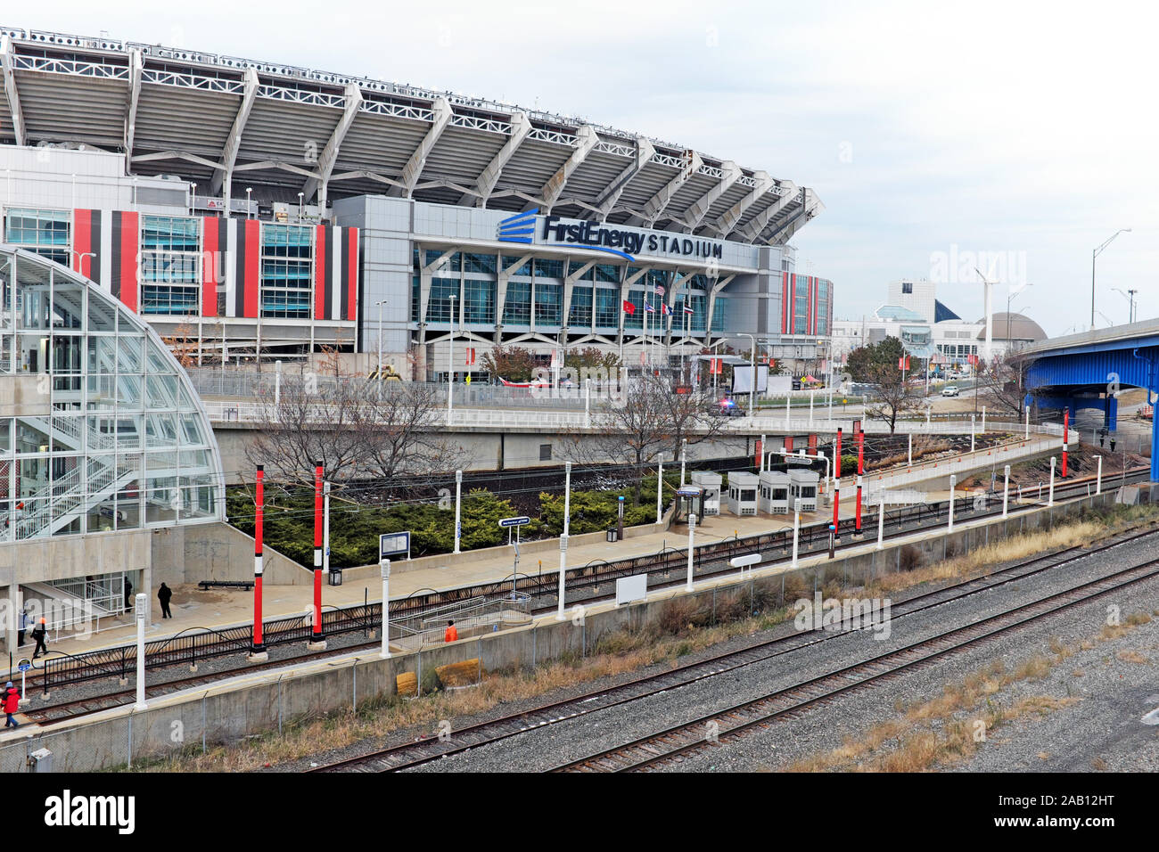 FirstEnergy Stadium, home of the NFL Cleveland Browns, along the ...