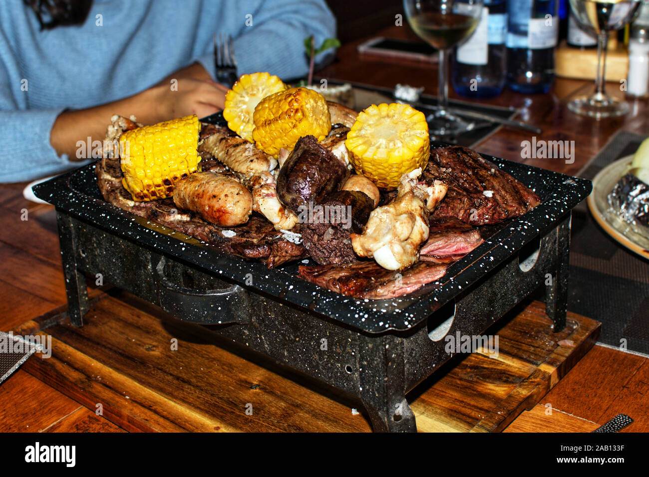 Traditional argentinean barbecue. Grilled meat for big gatherings and ...
