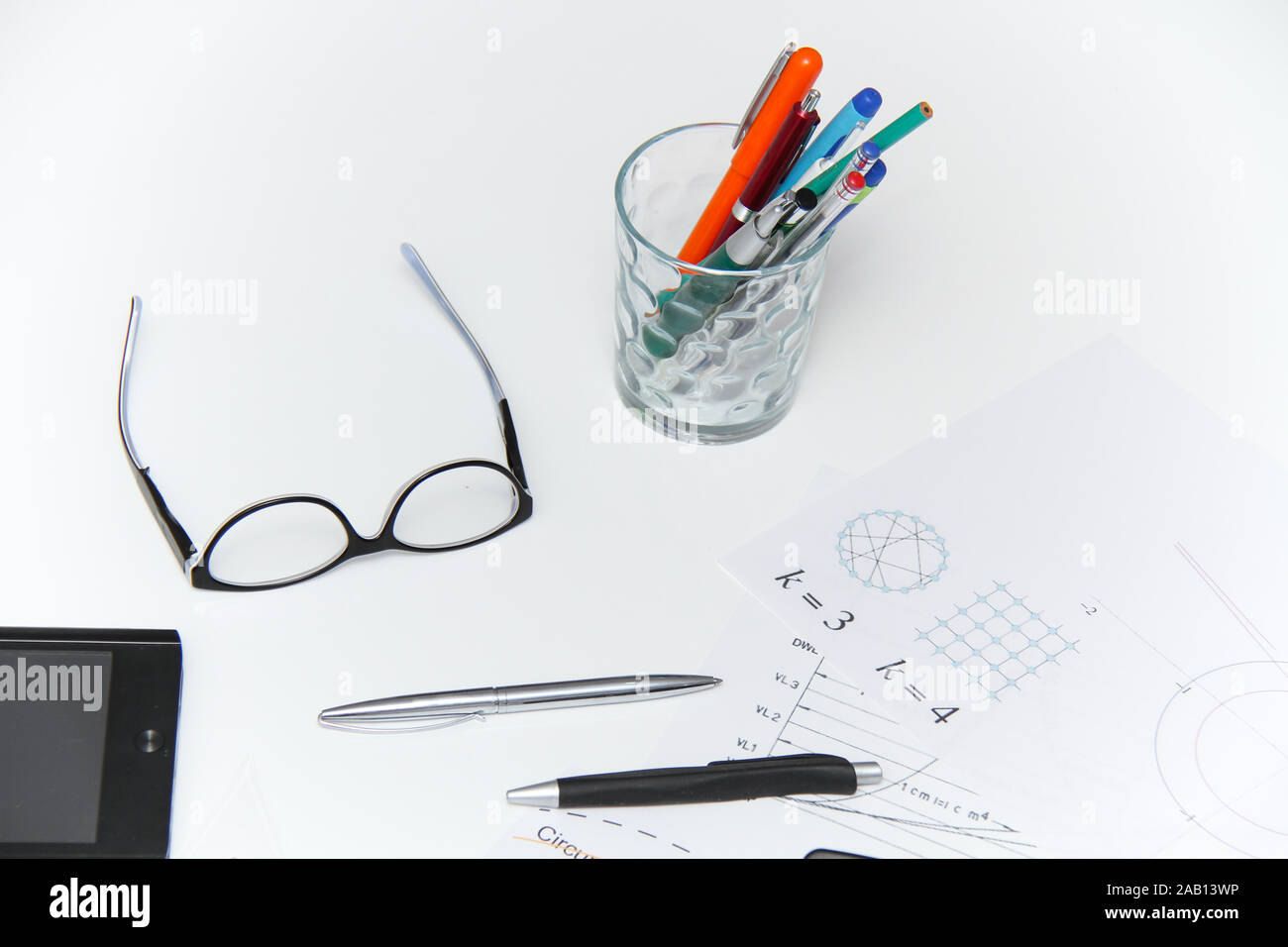 Calculator compass protractor ruler hi-res stock photography and images ...