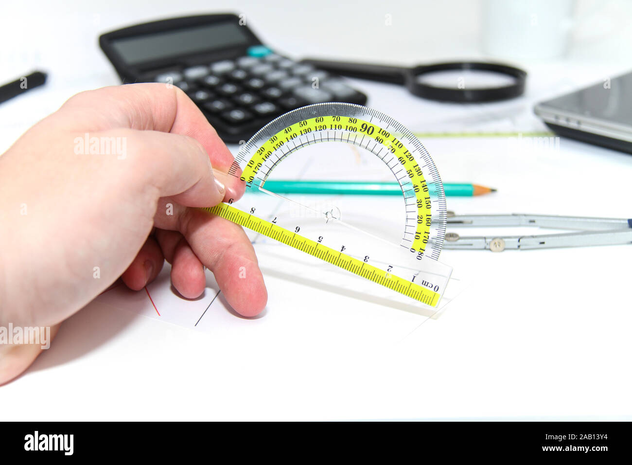photo of the Architectural plans and projets, pencils, rulers, compass ...