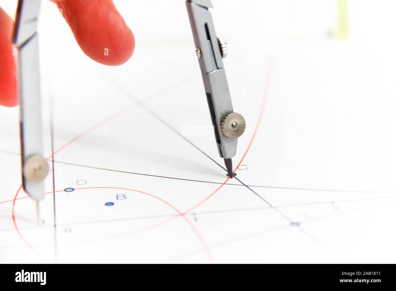 Photo of the Drawing tools with compass - business concept Stock Photo ...