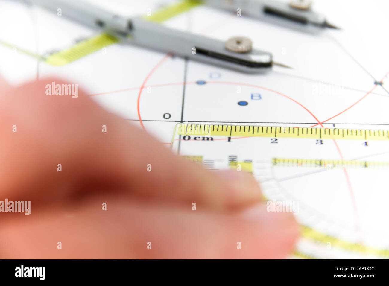 Photo of the Drawing tools with compass - business concept Stock Photo ...