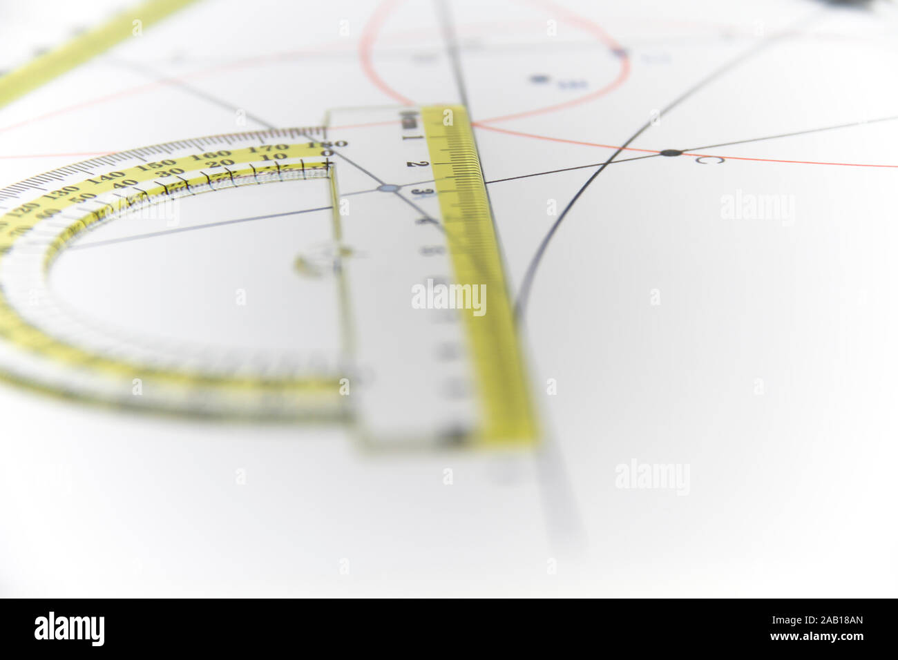 Photo of the Drawing tools with compass - business concept Stock Photo ...