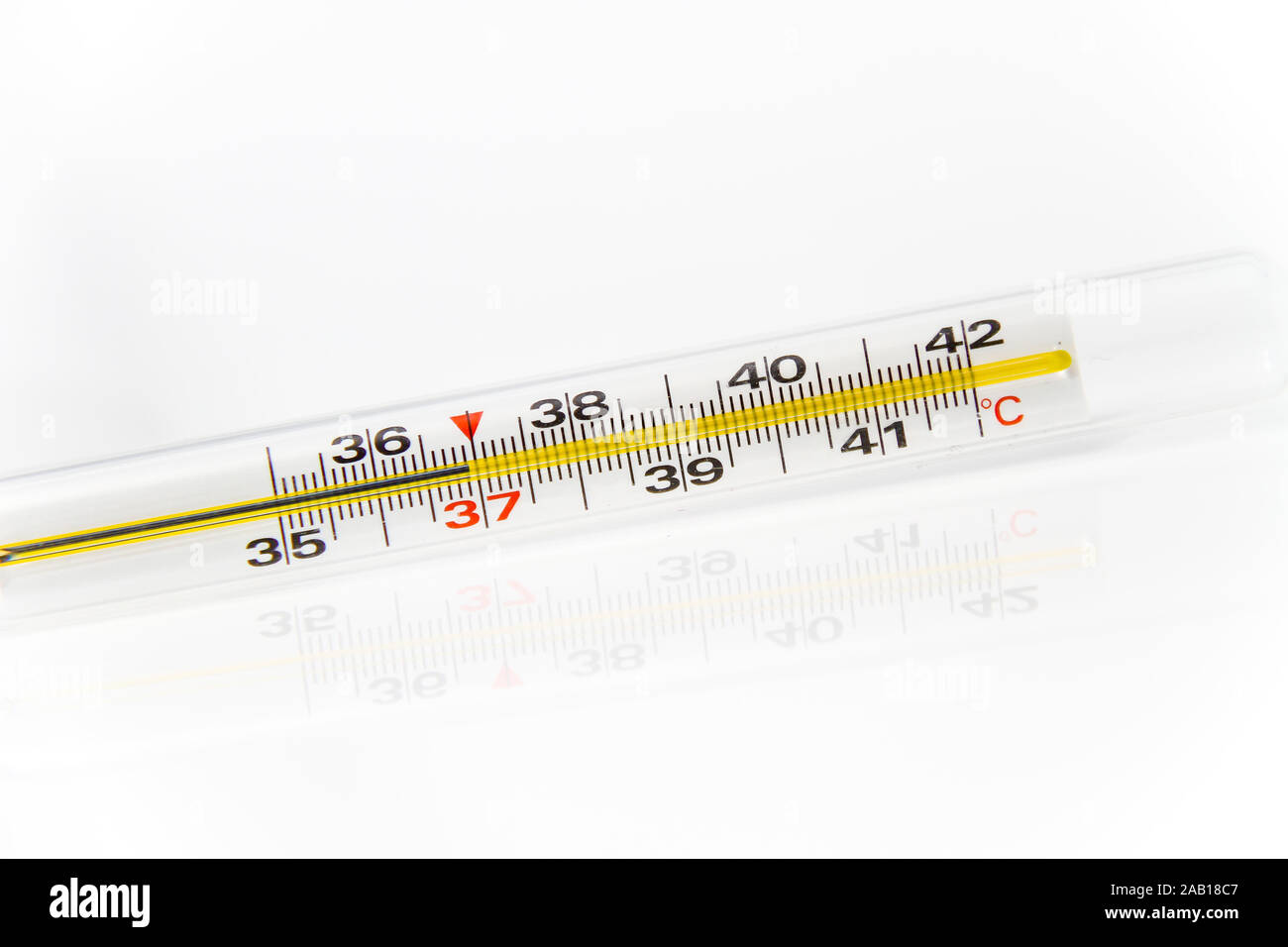 Photo of the Thermometer for body temperature on the white background ...