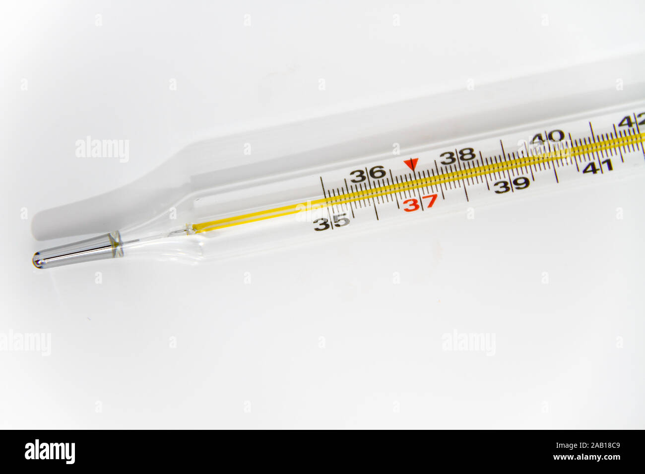 Photo of the Thermometer for body temperature on the white background ...