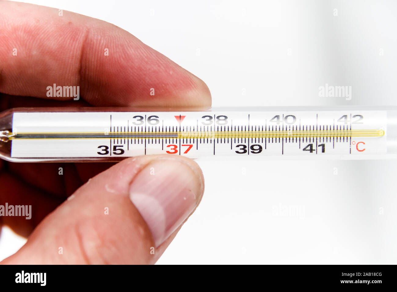 Photo of the Thermometer for body temperature on the white background ...