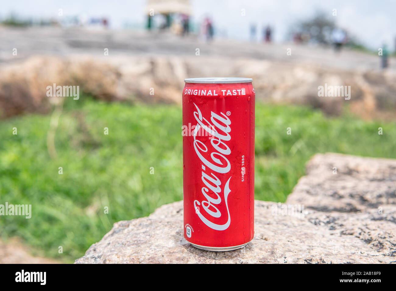 India, Bengaluru city, Lalbagh Botanical Garden Park, Coca Cola Coke ...