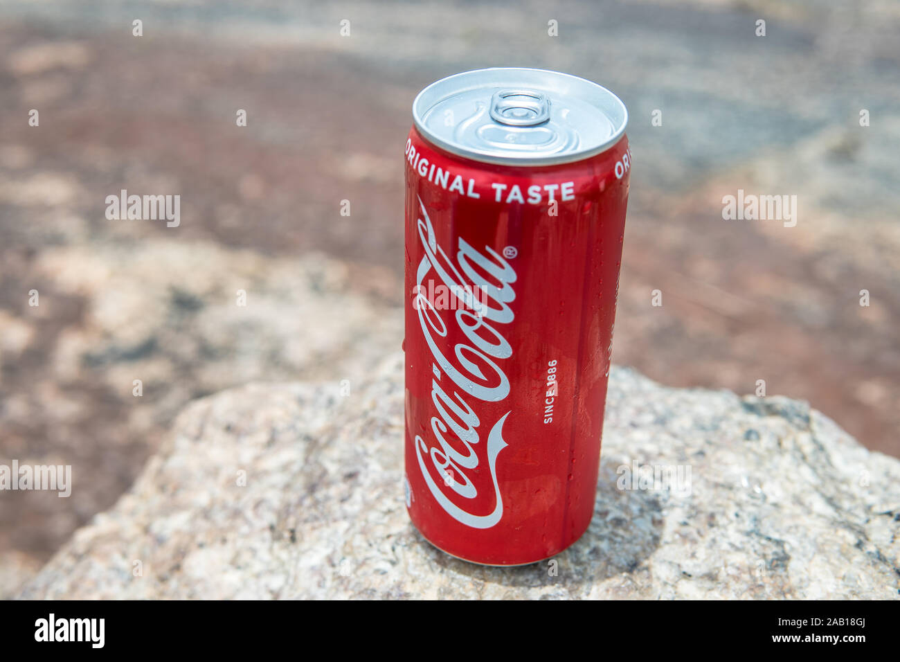 India, Bengaluru city, Lalbagh Botanical Garden Park, Coca Cola Coke ...