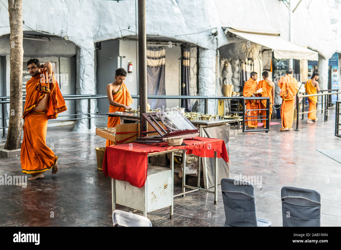 Bengaluru Shivoham Shiva Temple, Hindu Indian Monks taking part in ...