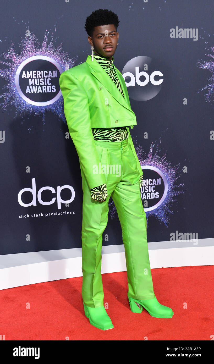 Los Angeles United States 24th Nov 2019 Rapper Lil Nax X Arrives For The 47th Annual