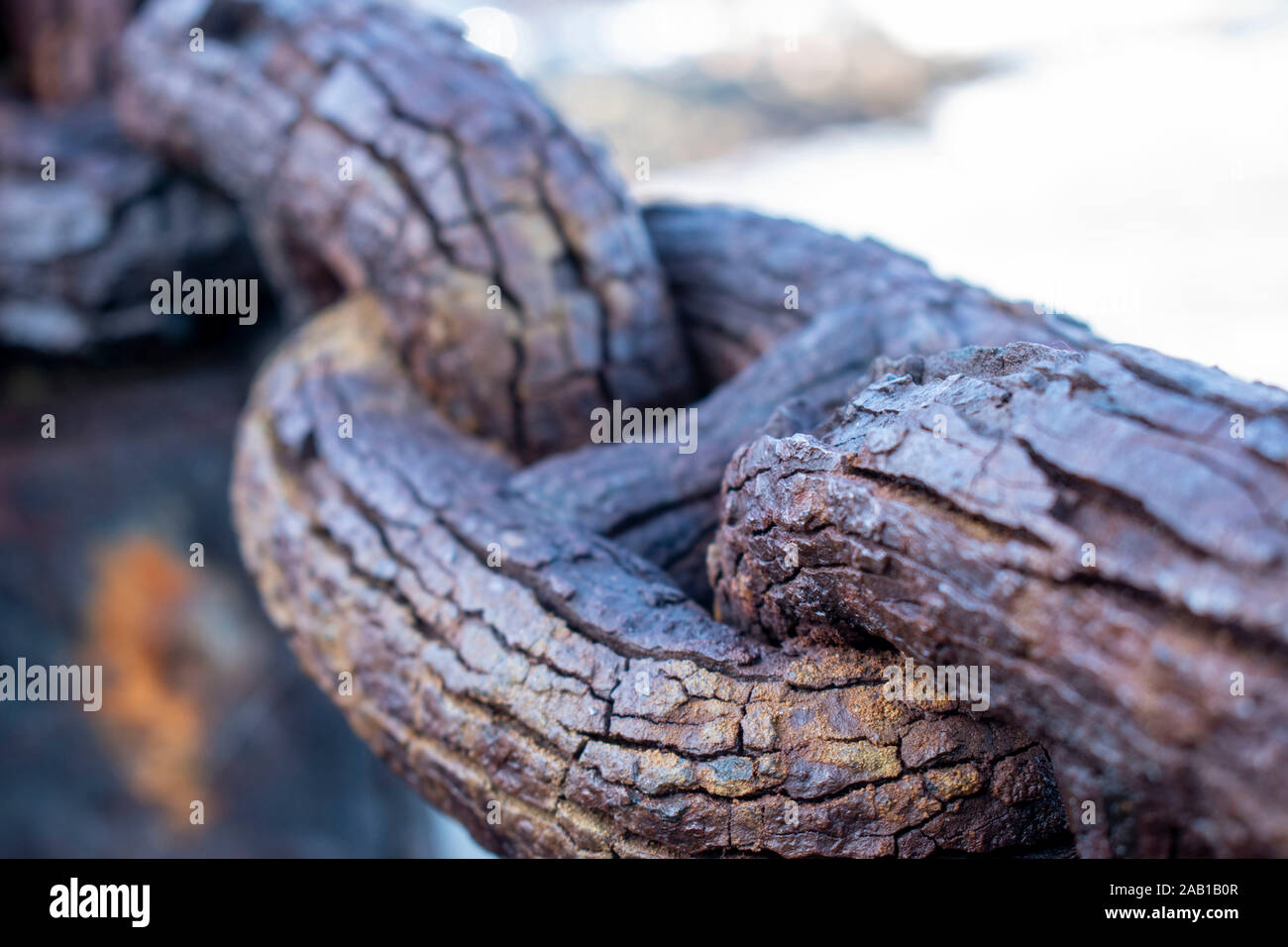 Large chain link barriers protect people from the ocean at Fort Point ...