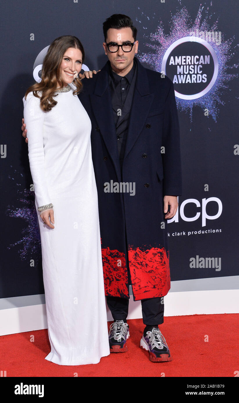 Los Angeles, United States. 24th Nov, 2019. Actor Daniel Levy (R) and ...