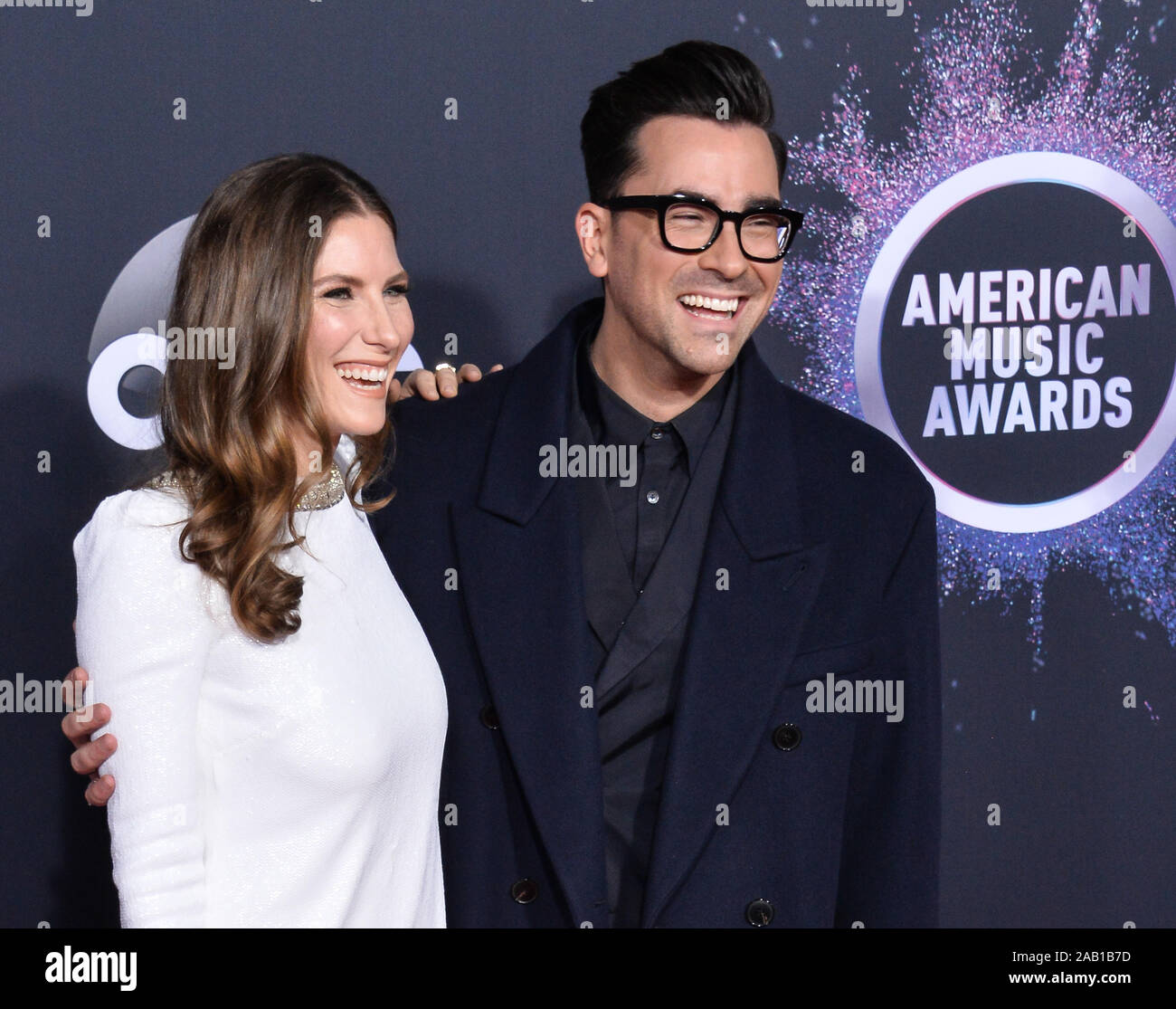 Los Angeles, United States. 24th Nov, 2019. Actor Daniel Levy (R) and ...