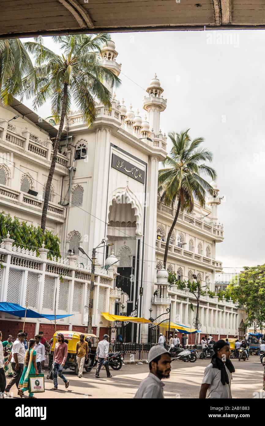 Bengaluru city, Muslim Jamia Masjid mosque, religion of Islam, tall ...